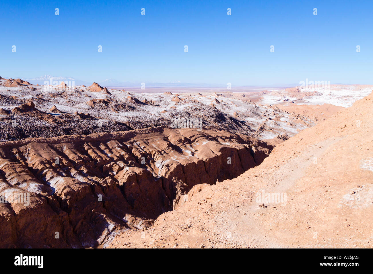 Valley of the Moon landscape, Chile. Chilean panorama. Valle de la Luna ...