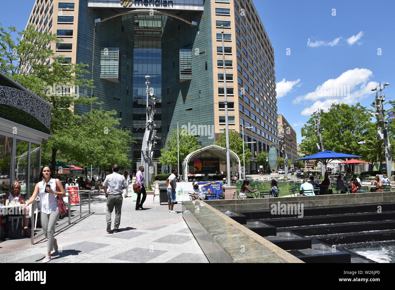 Detroit michigan campus martius park hi-res stock photography and ...