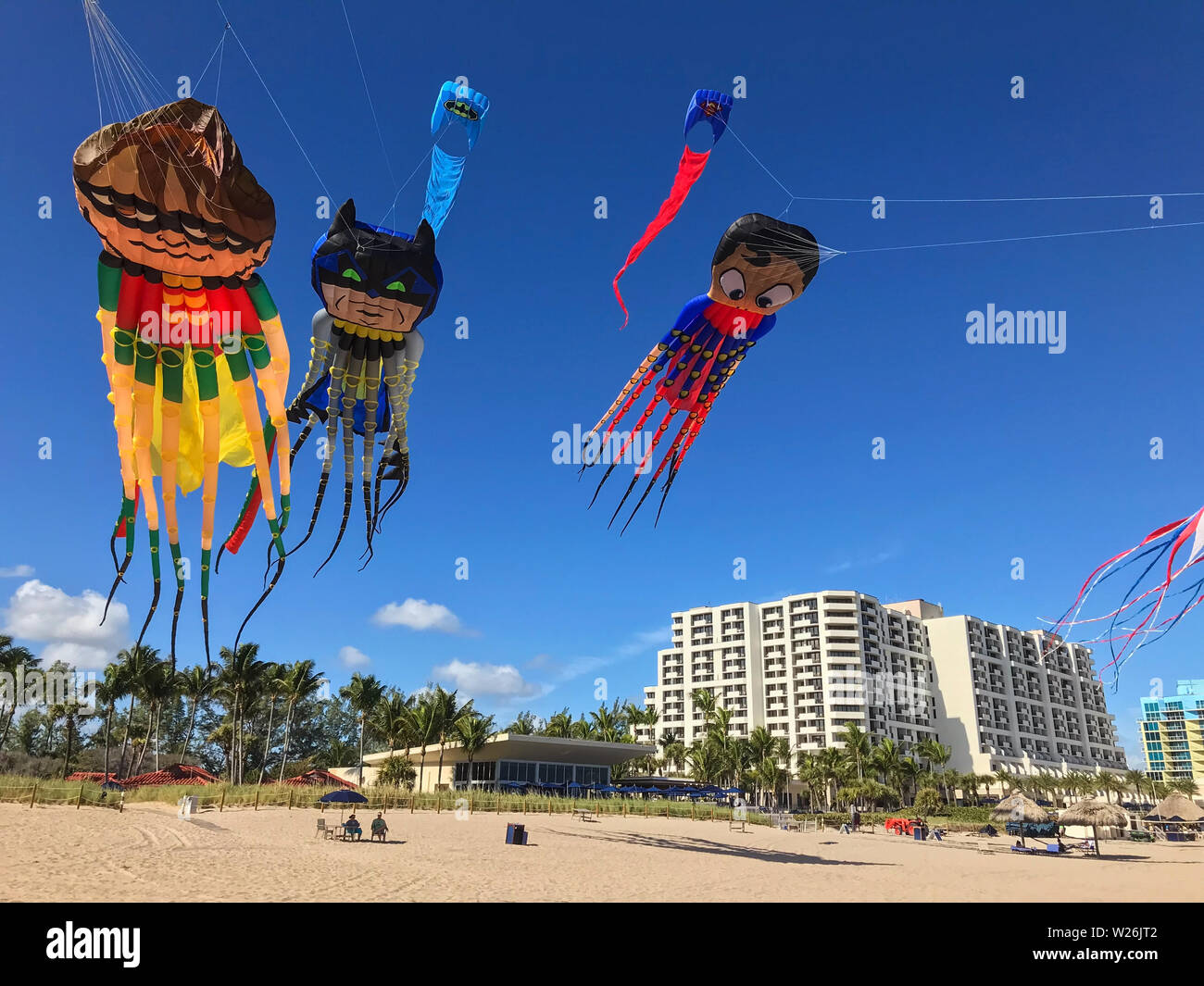 Kites with octopus tentacles in the likeness of superheroes Batman ...