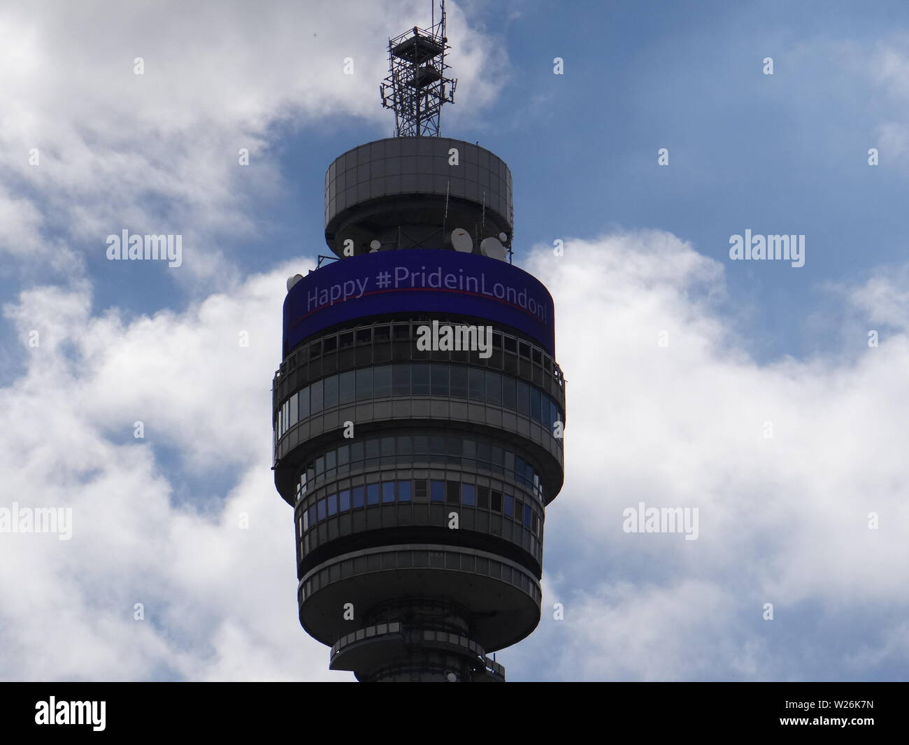 BT Tower celebrates London Pride 2019, London, UK Stock Photo - Alamy