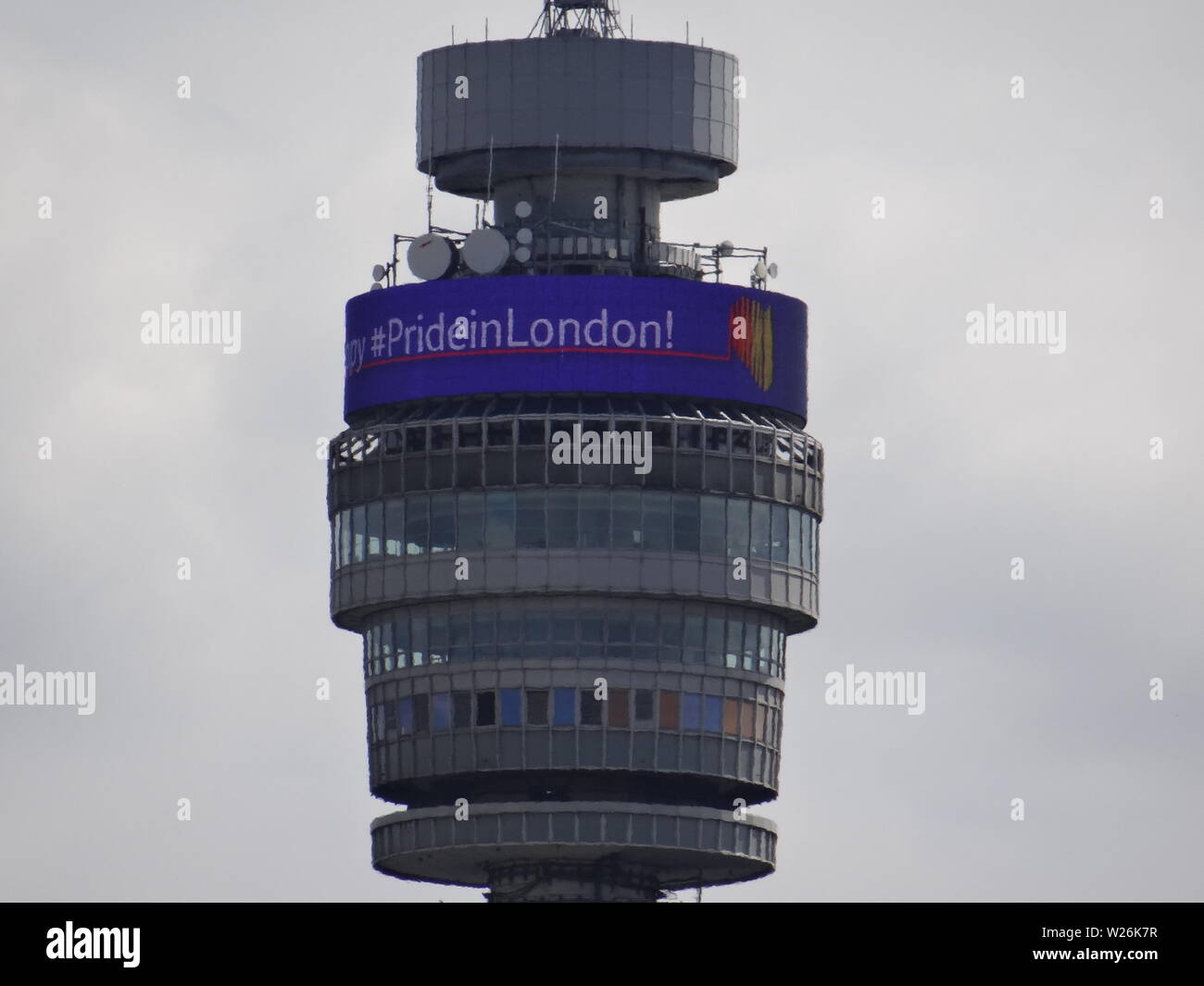 BT Tower celebrates London Pride 2019, London, UK Stock Photo - Alamy