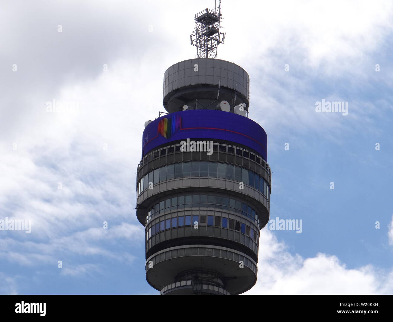 BT Tower celebrates London Pride 2019, London, UK Stock Photo - Alamy