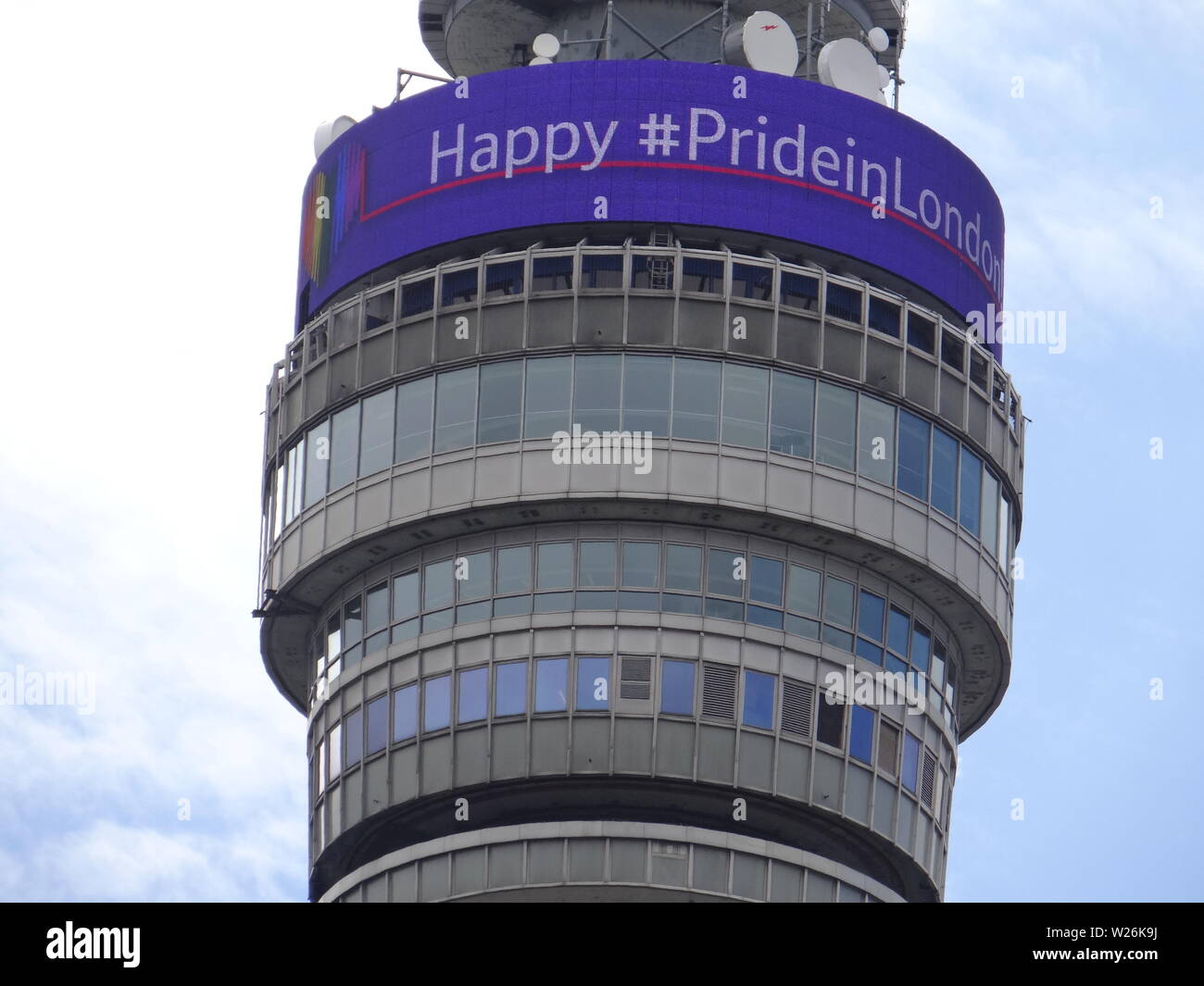 BT Tower celebrates London Pride 2019, London, UK Stock Photo - Alamy