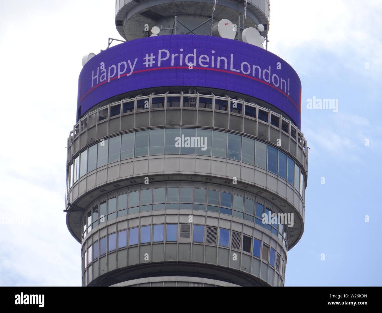BT Tower celebrates London Pride 2019, London, UK Stock Photo - Alamy