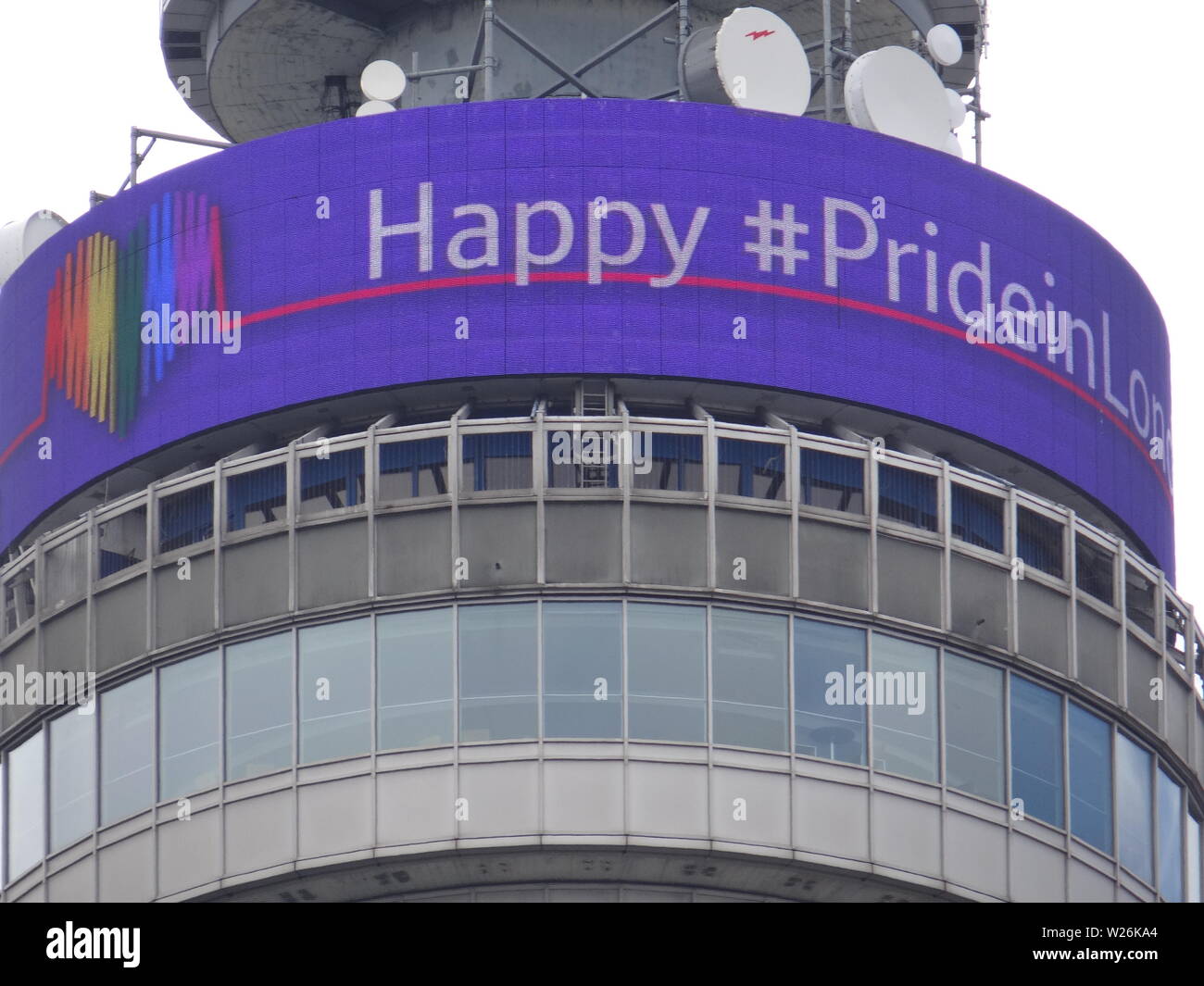 BT Tower celebrates London Pride 2019, London, UK Stock Photo - Alamy