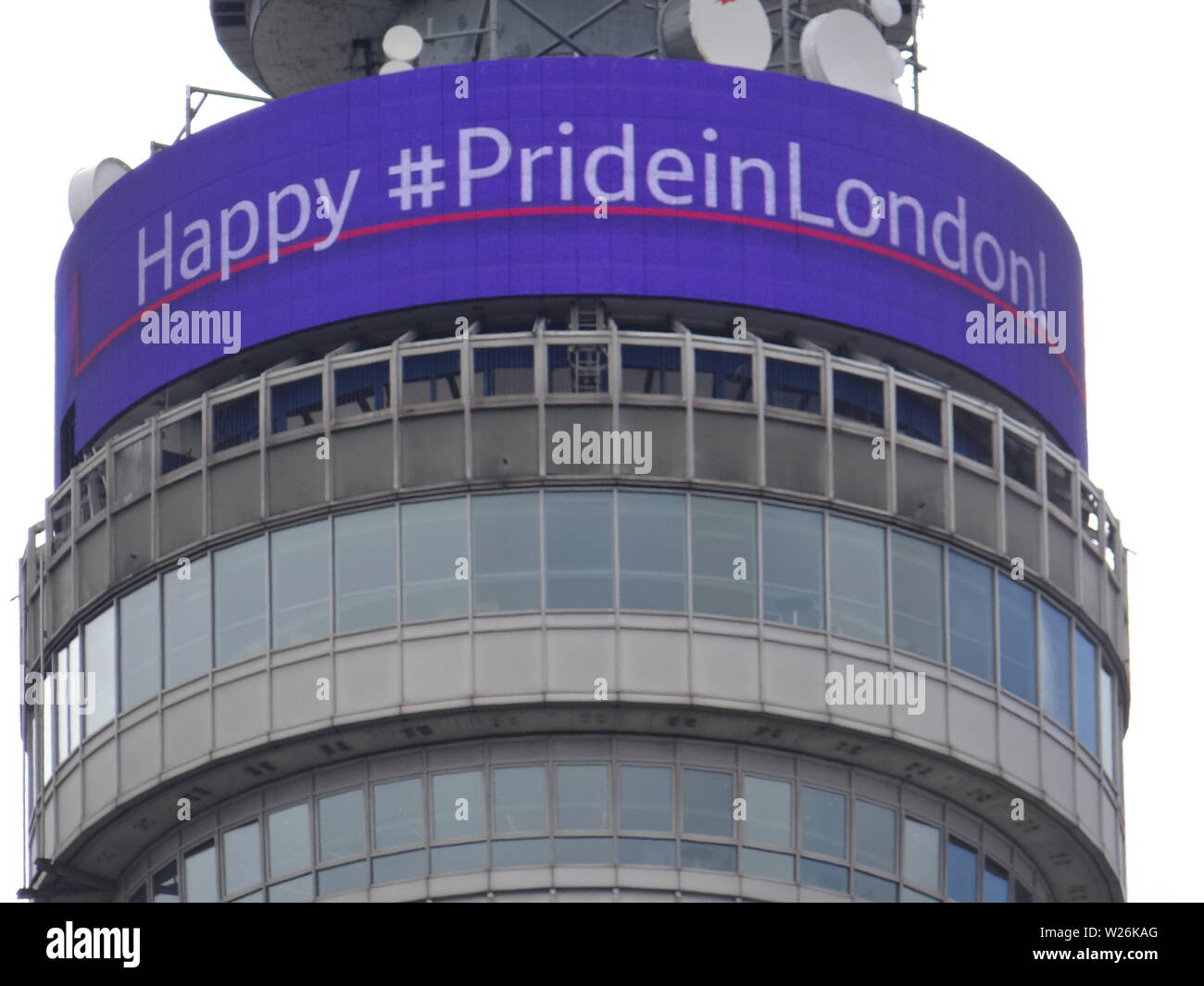 BT Tower celebrates London Pride 2019, London, UK Stock Photo - Alamy