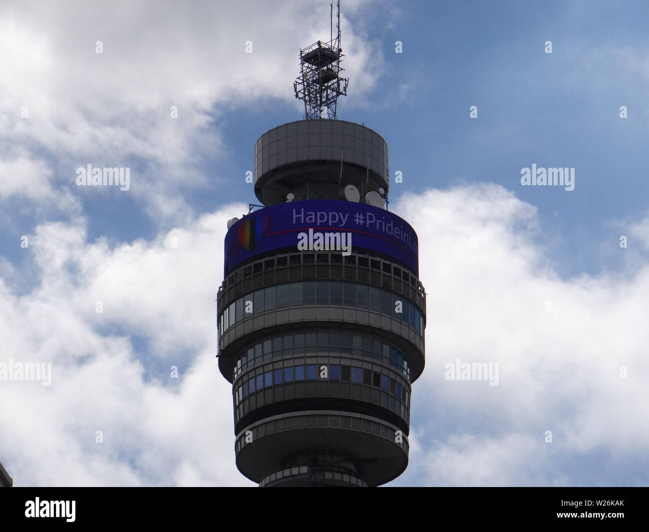 BT Tower celebrates London Pride 2019, London, UK Stock Photo - Alamy