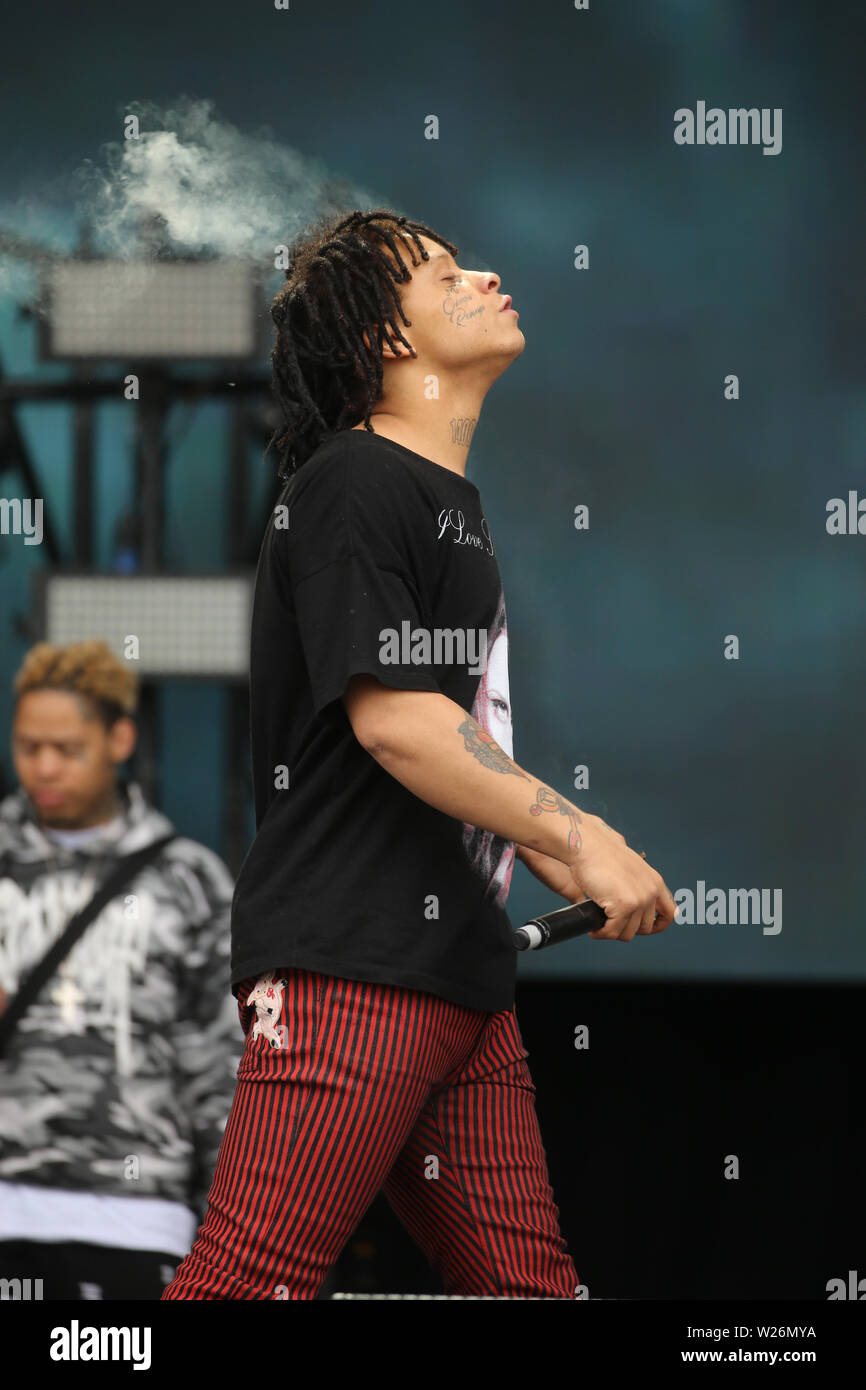 Trippie Redd performing on Day 2 of Wireless Festival held at Finsbury ...