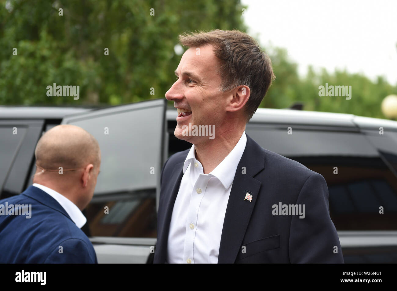 Conservative party leadership contender Jeremy Hunt arriving for the ...