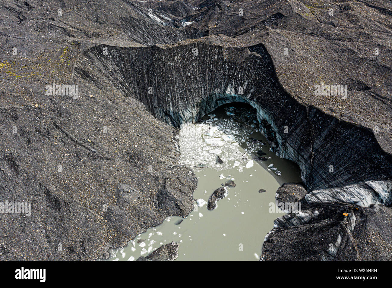 Ice cave, Muldrow Glacier, Denali National Park, Alaska, USA Stock ...