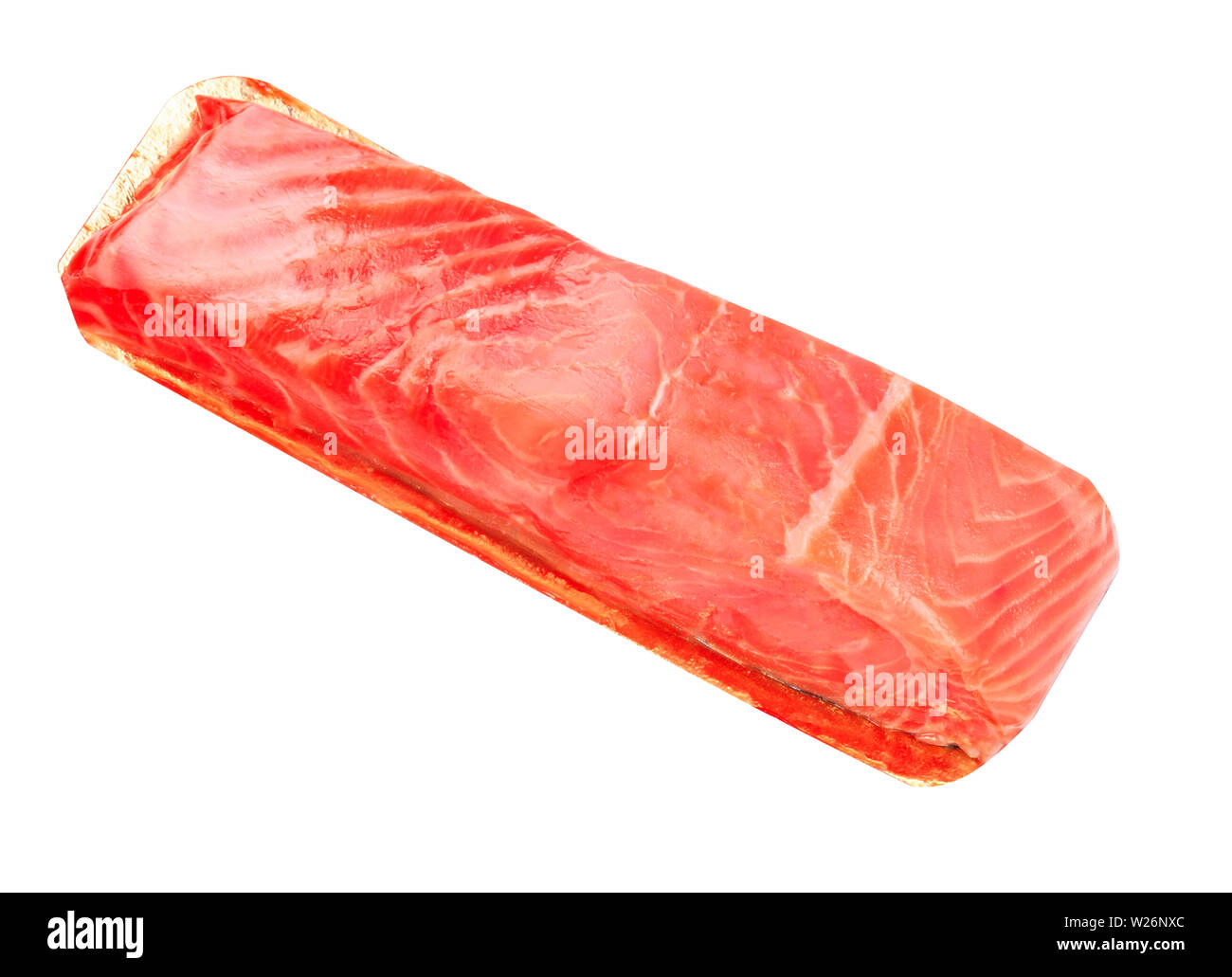 piece of red fish fillet isolated on white Stock Photo - Alamy