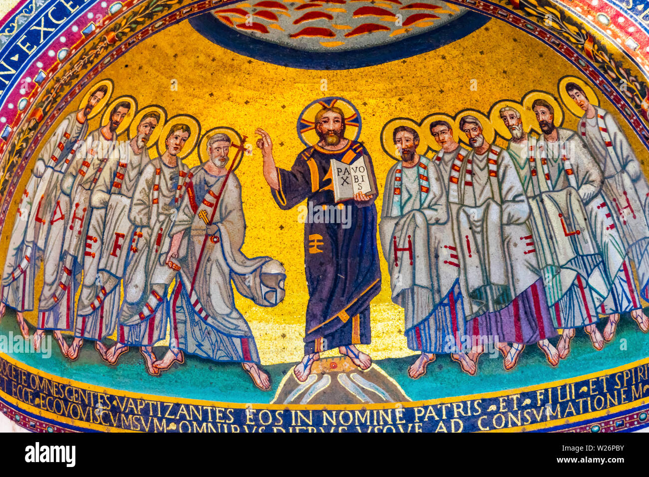 Ancient Jesus Disciples Mosaic Triclinium Leoninum Outside Saint John ...