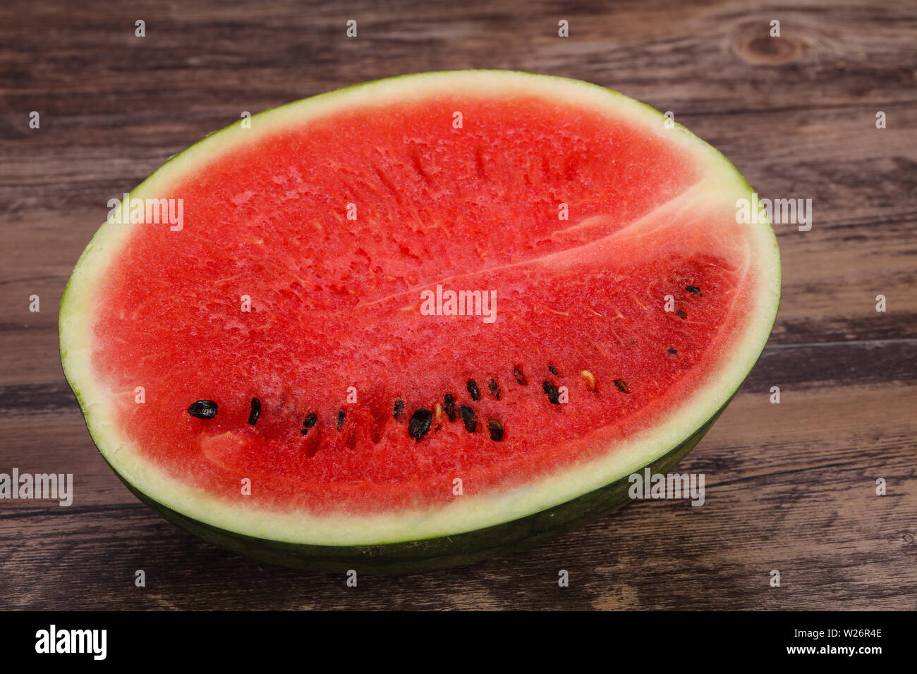 Ripe sweet juicy Half of watermelon Stock Photo - Alamy