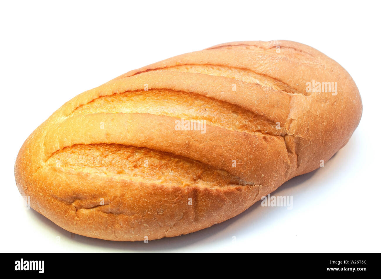 A loaf of fresh bread isolated on white background Stock Photo - Alamy