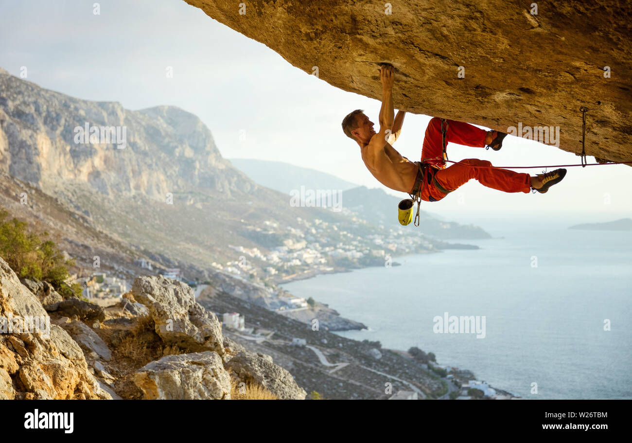 Rope Hanging Cliff High Resolution Stock Photography and Images - Alamy