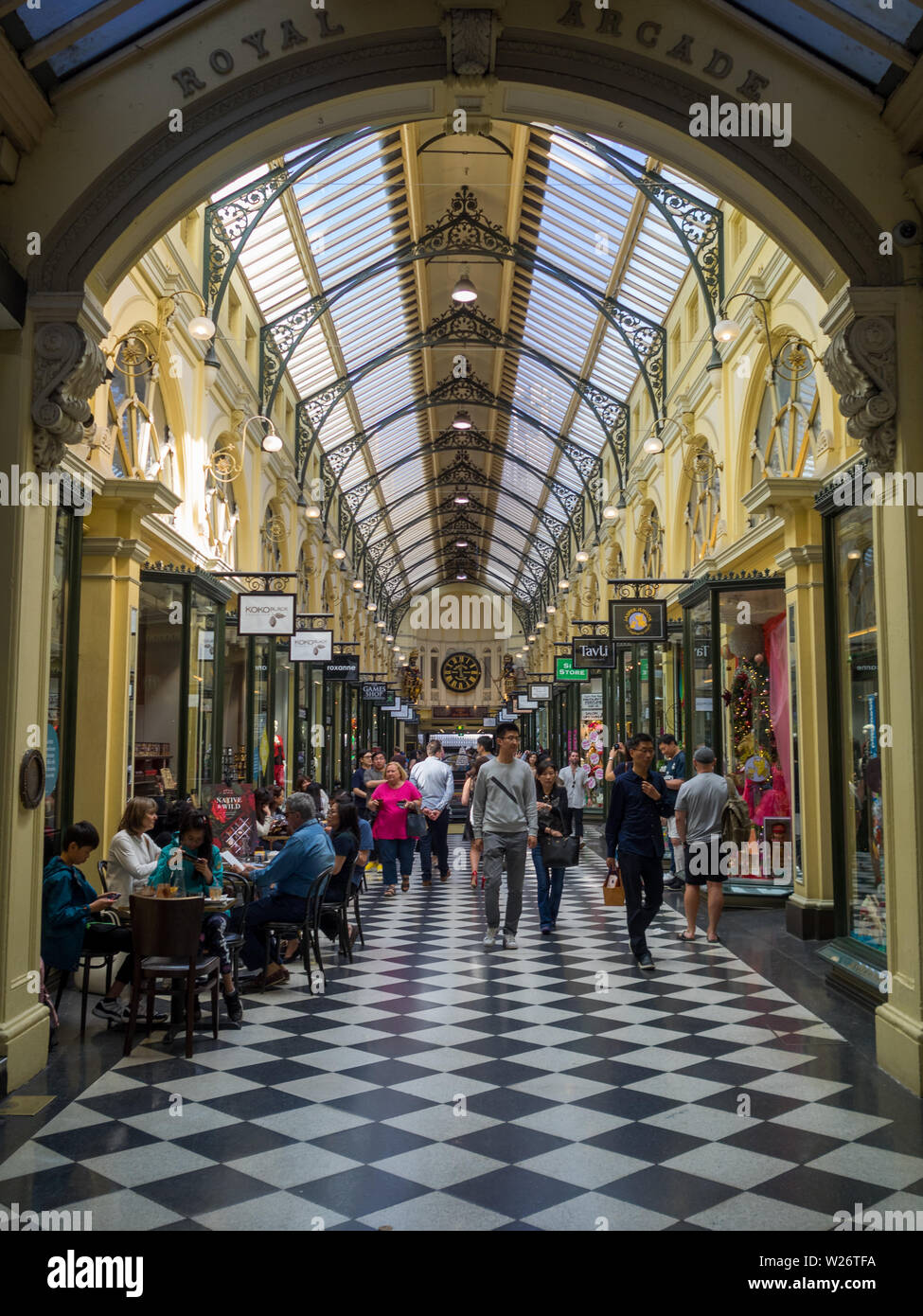 Interior of Melbourne Royal Arcade Stock Photo - Alamy