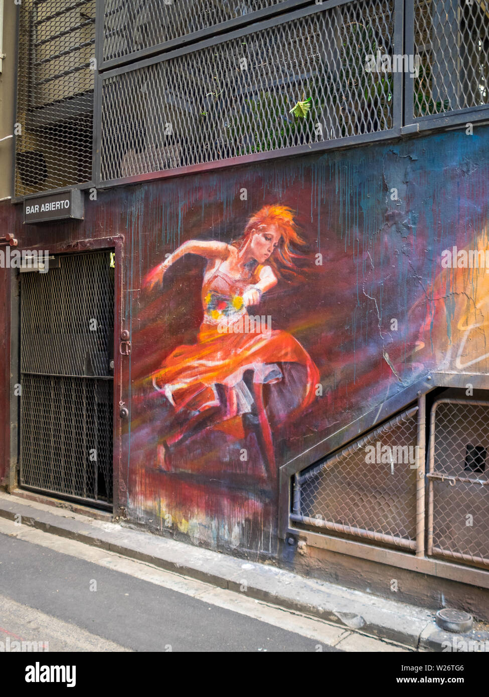 Duckboard Place street art, Melbourne Stock Photo - Alamy
