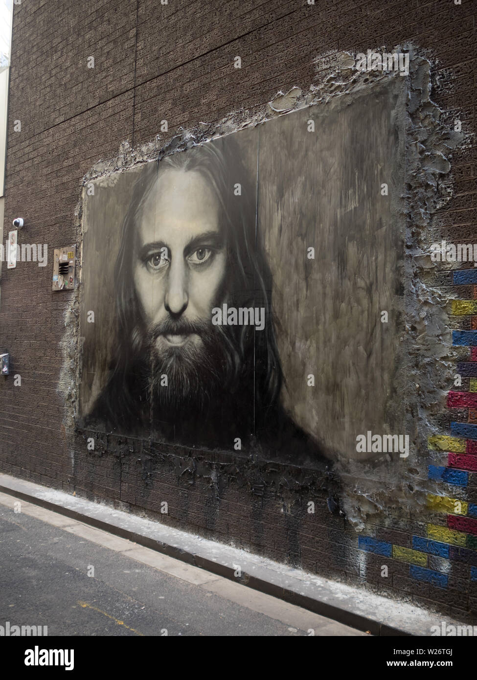 Duckboard Place street art, Melbourne Stock Photo - Alamy