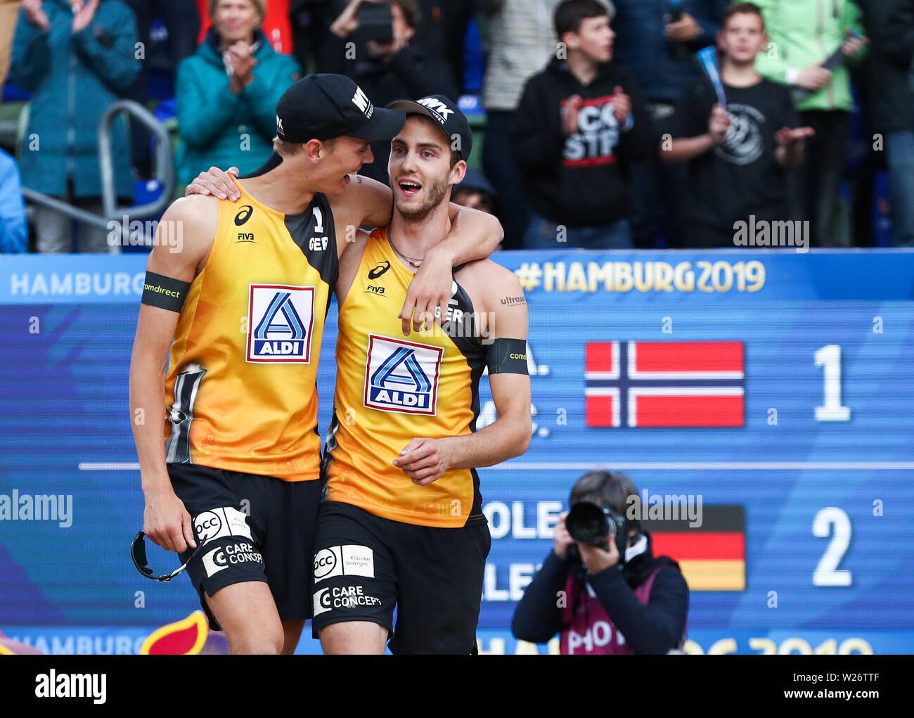 Hamburg, Germany. 06th July, 2019. Beach Volleyball, World Championship ...
