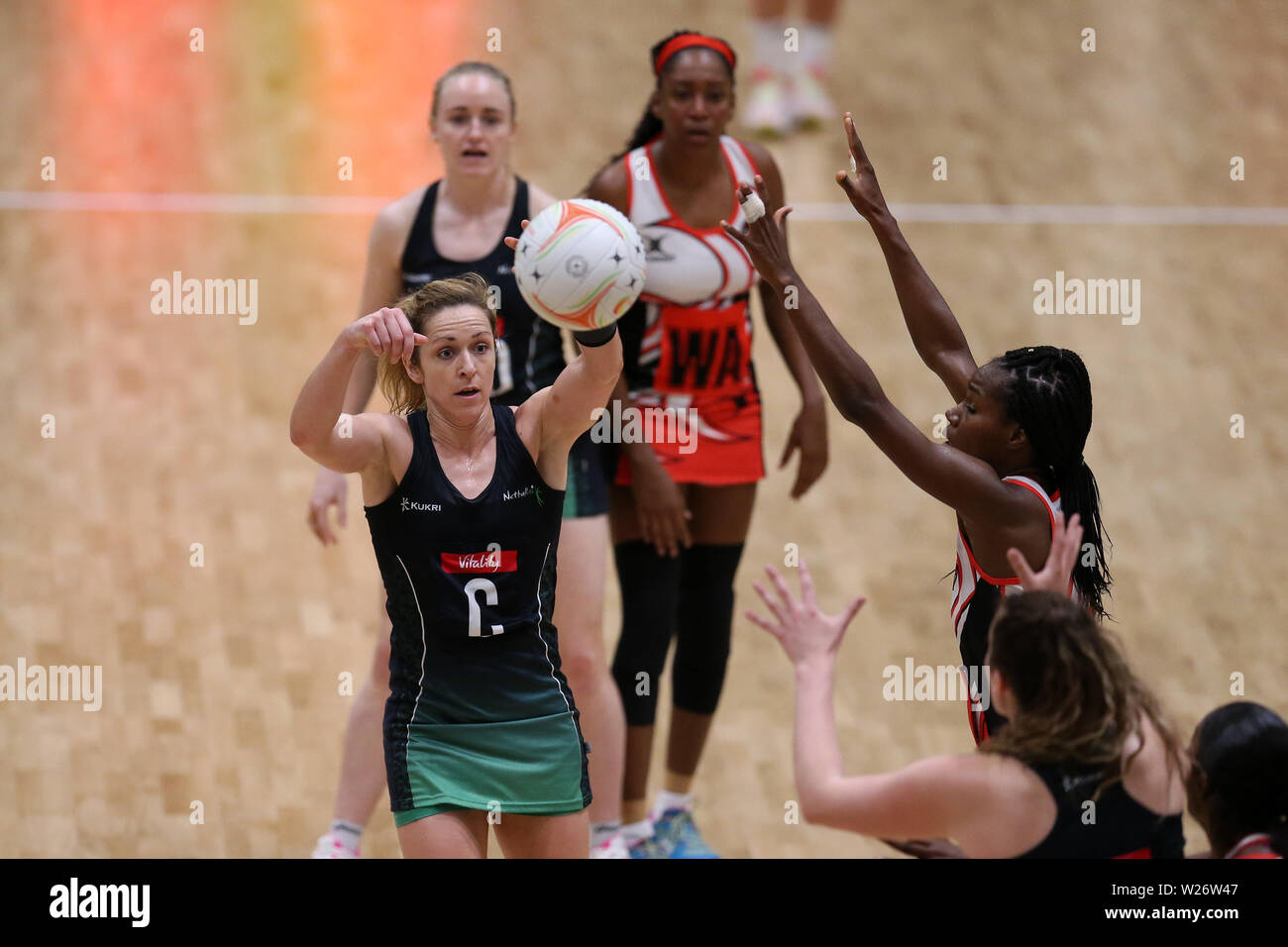 Cardiff, Wales, UK. 06th July 2019. action from Northern Ireland (in ...