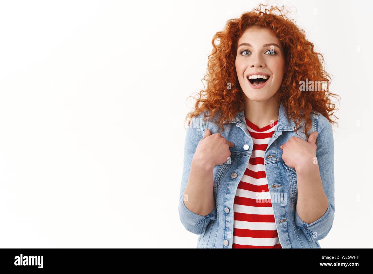 Waist Up Surprised Impressed Redhead Stylish Feminine Ginger Girl 25s