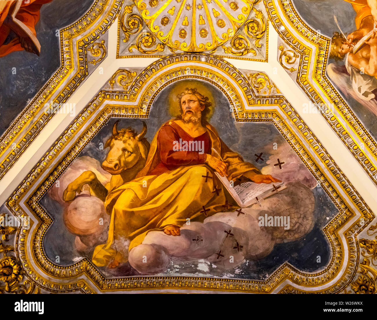 Ancient Saint Luke Fresco Ceiling Basilica Santa Maria Maggiore Rome ...