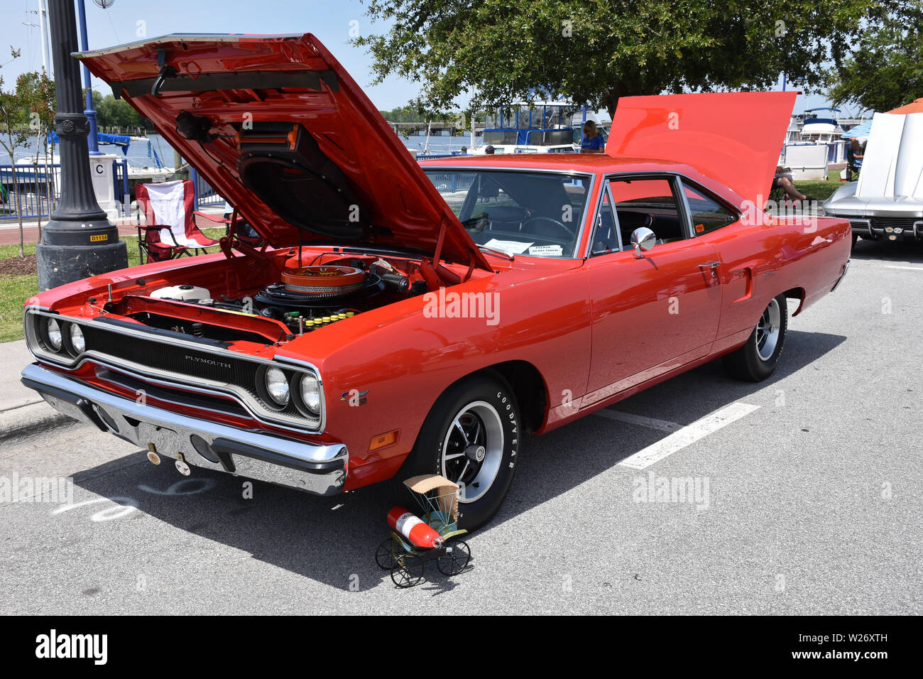 A 1970 Plymouth Roadrunner on display at a car show Stock Photo - Alamy
