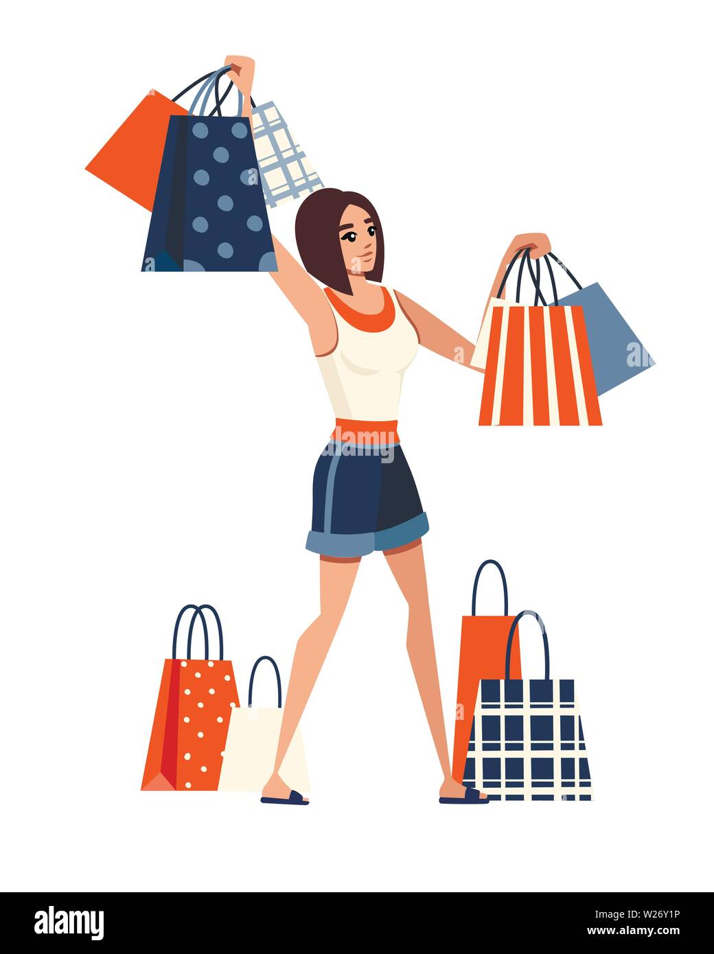 White bags display Stock Vector Images - Alamy
