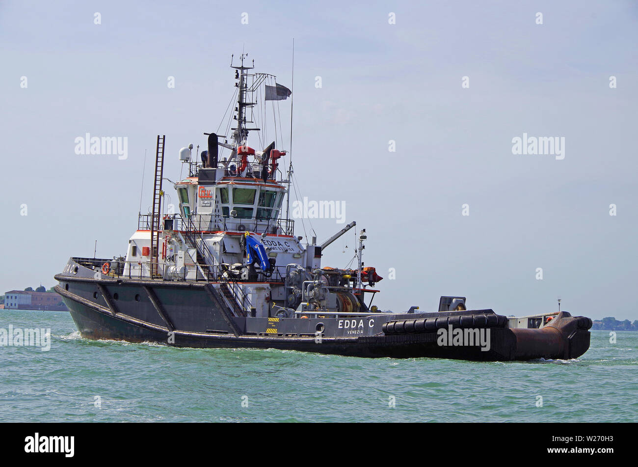 The tug boat Edda C which works mostly in the Venice Chioggia area ...