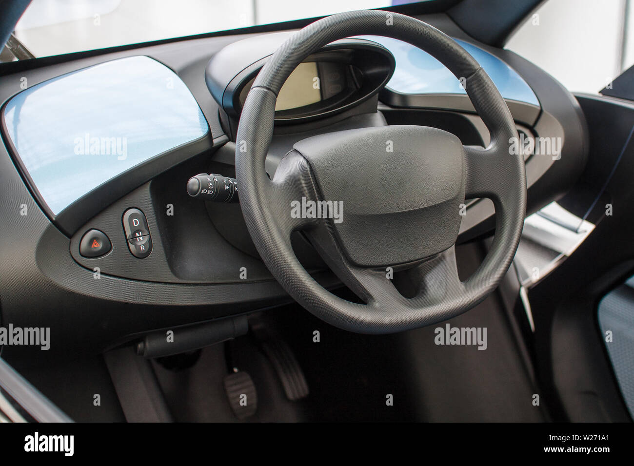 Interior of a modern electric car Stock Photo - Alamy