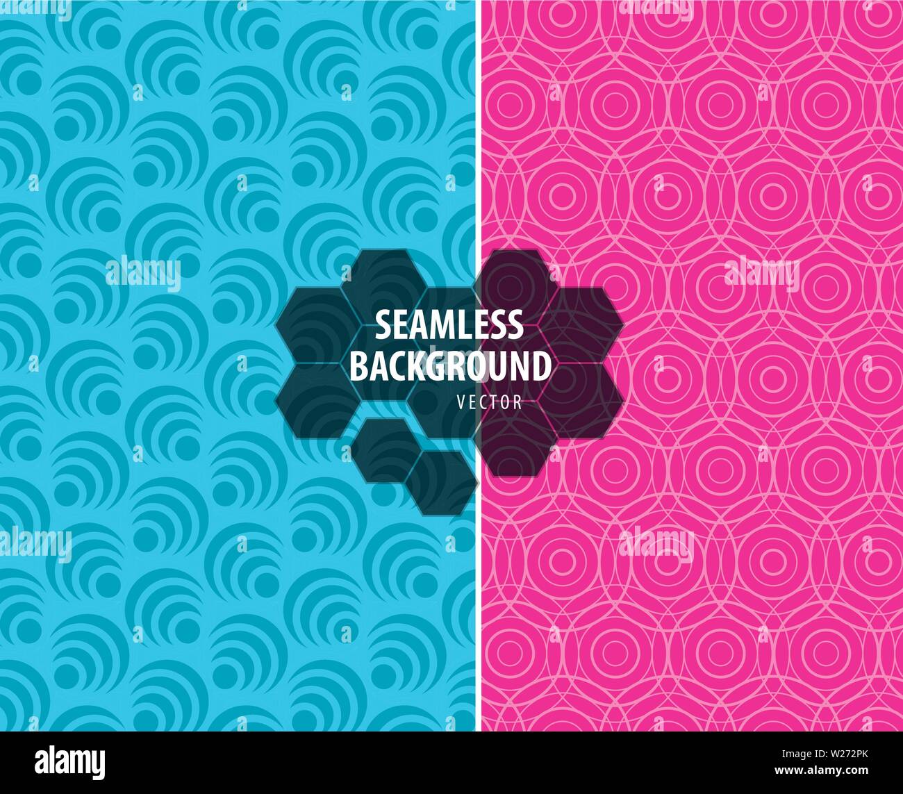 Seamless background set. Colorful pattern vector illustration Stock ...