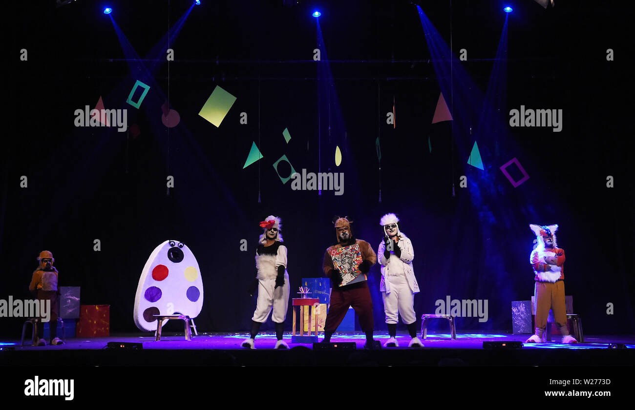 Kuwait City, Kuwait. 6th July, 2019. Artists perform during the seventh ...