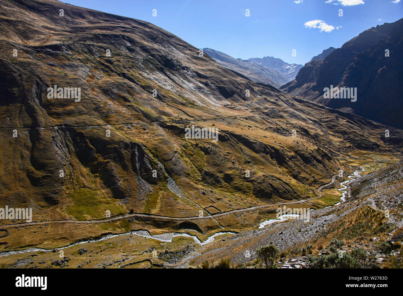 Scenery along the Cordillera Real mountain range, Bolivia Stock Photo ...