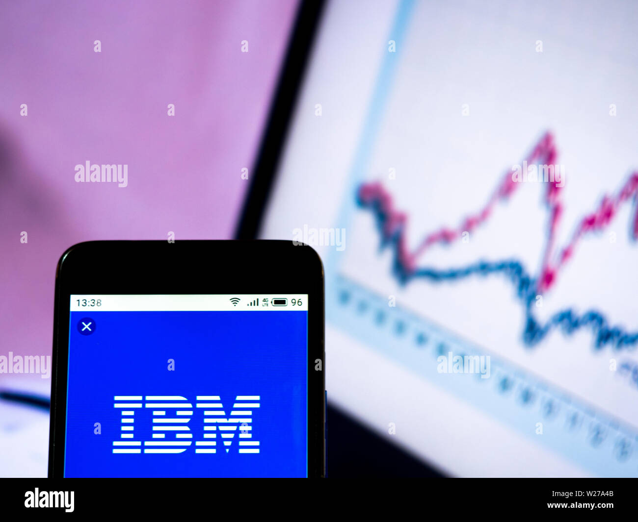 In this photo illustration the IBM Global Business Services logo is seen displayed on a ...