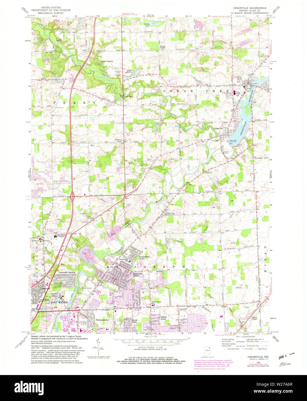 Map of cedarville hi-res stock photography and images - Alamy