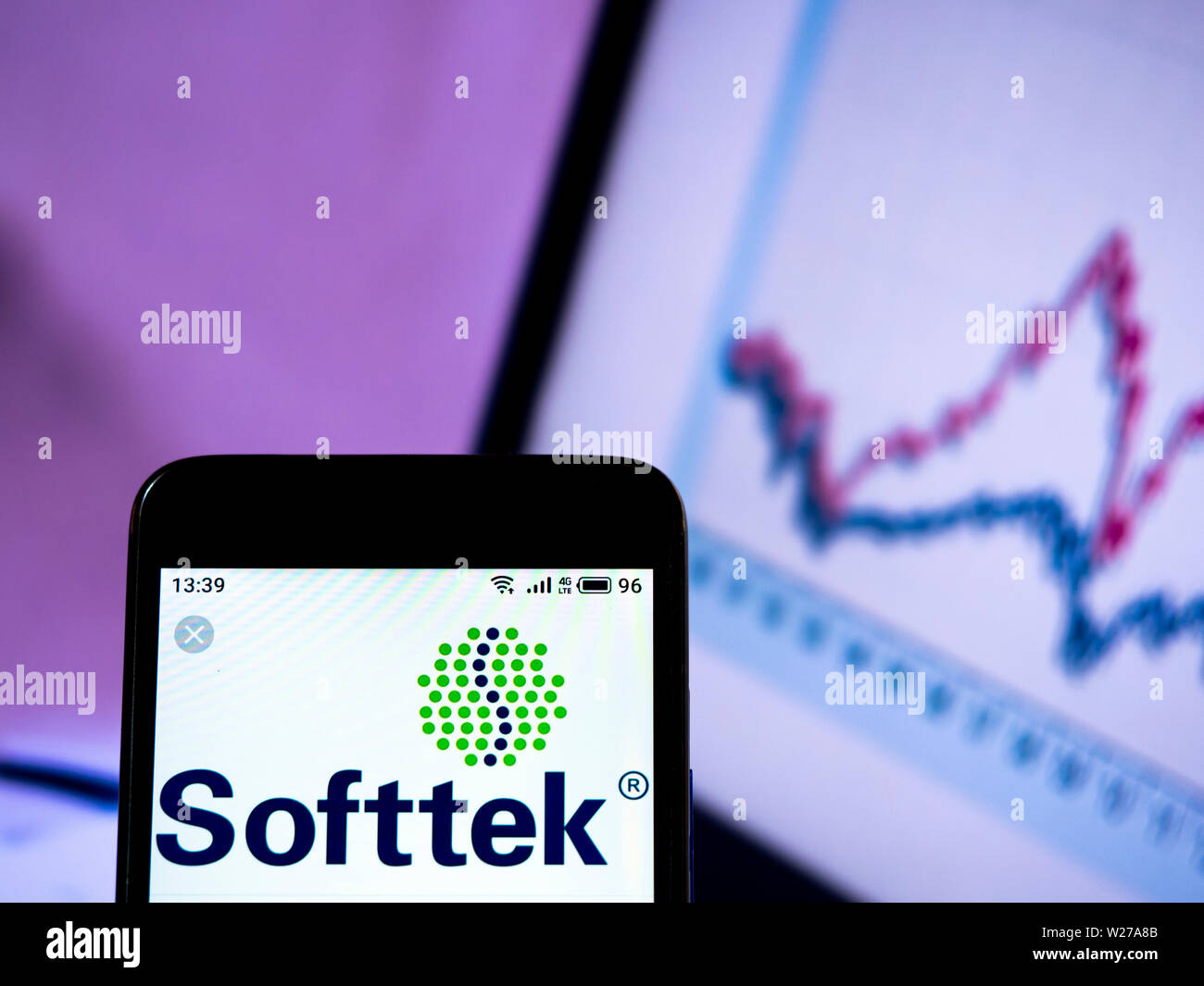 In this photo illustration the Softtek logo is seen displayed on a ...
