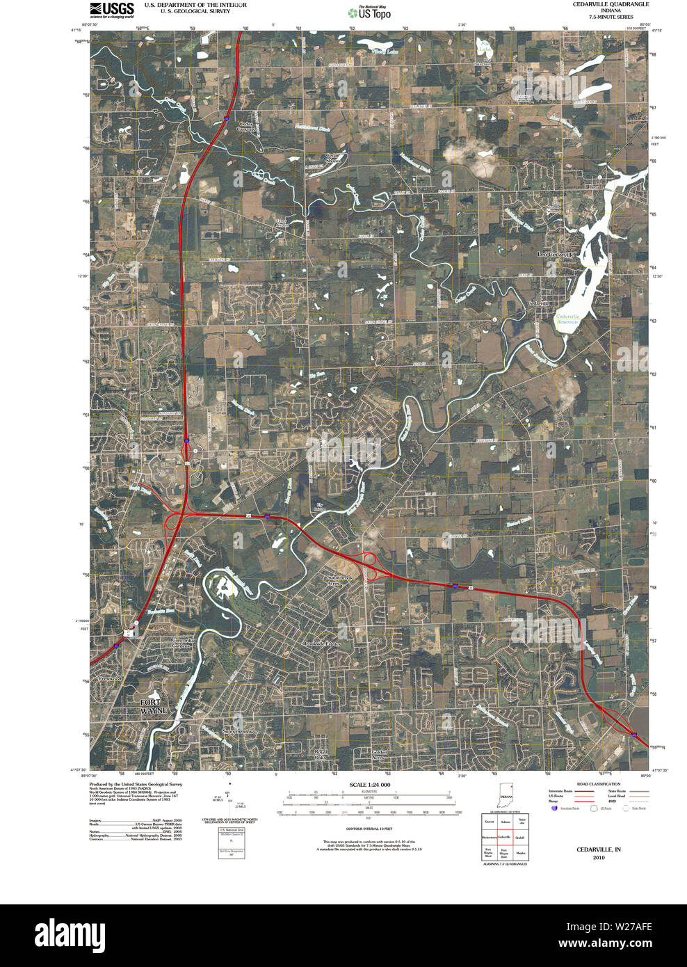 Cedarville map hi-res stock photography and images - Alamy