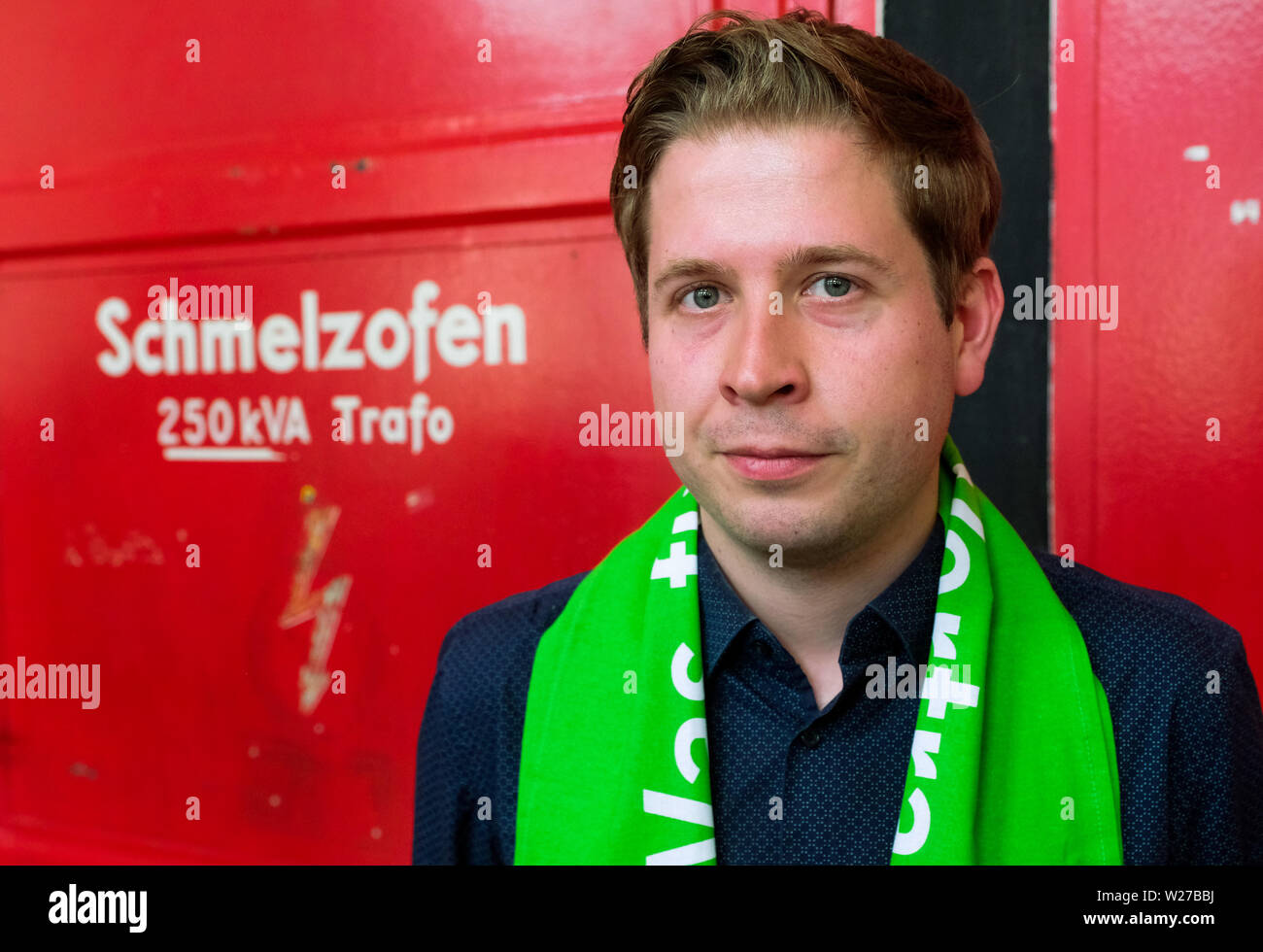 Dortmund, Germany, 21, June 2019: KEVIN KUEHNERT on a podium of the ...