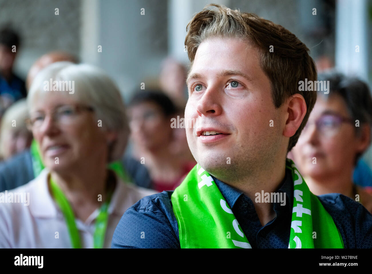 Dortmund, Germany, 21, June 2019: KEVIN KUEHNERT on a podium of the ...