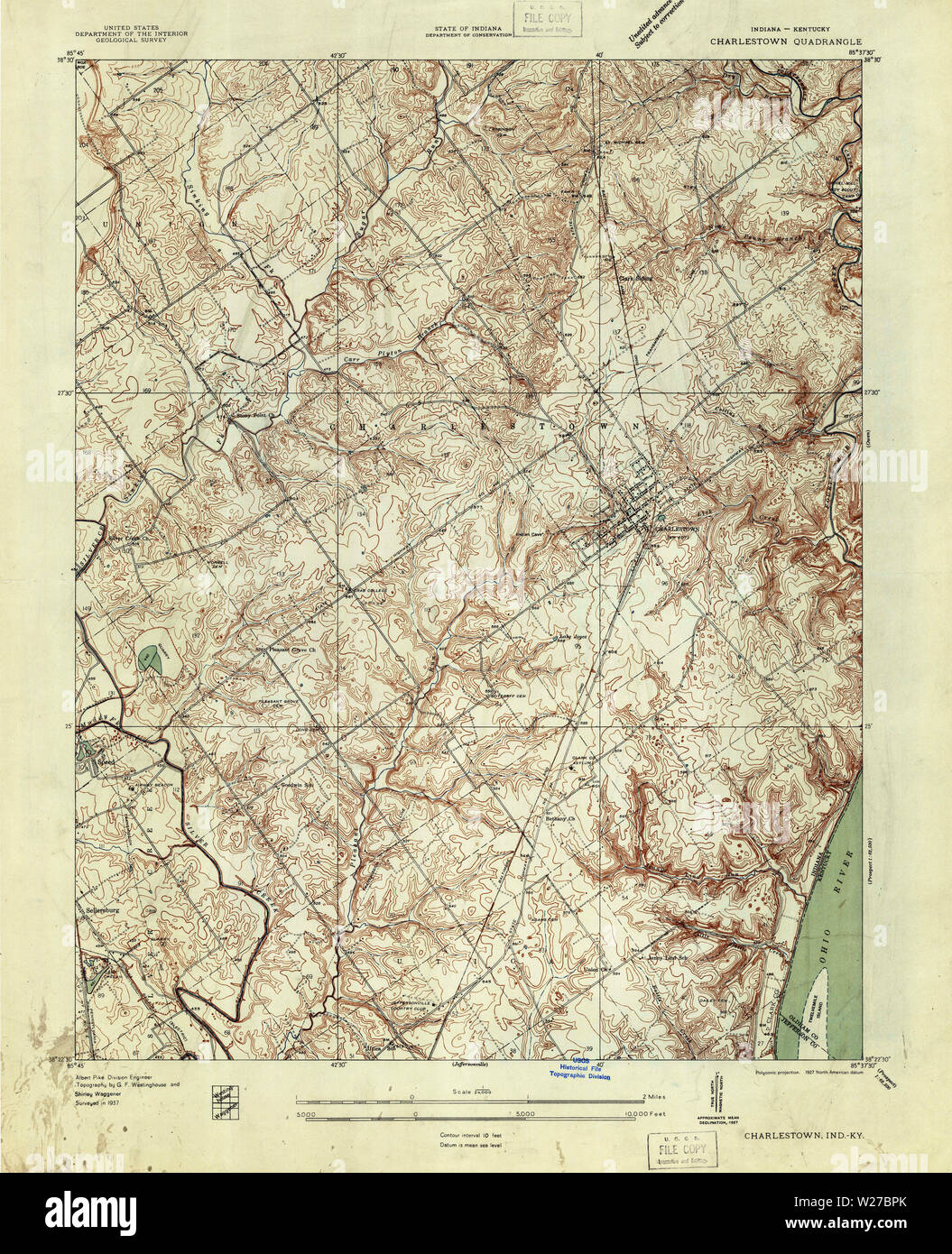 Charlestown indiana map hi-res stock photography and images - Alamy