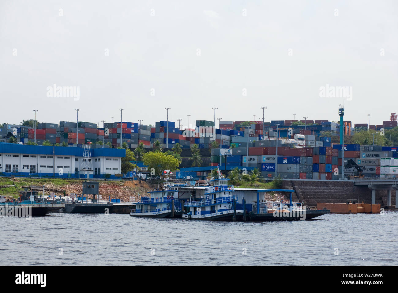 Unloading of Container, Amazônia, Manaus, Amazonas, Brazil Stock Photo ...