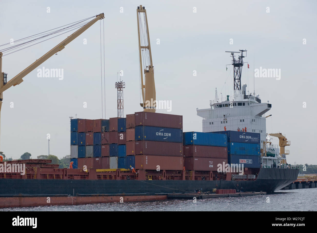 Unloading of Container, Amazônia, Manaus, Amazonas, Brazil Stock Photo ...