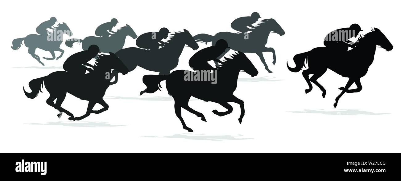 Horse winning race Cut Out Stock Images & Pictures - Alamy