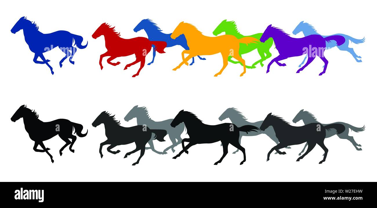 Competition of horses Cut Out Stock Images & Pictures - Alamy