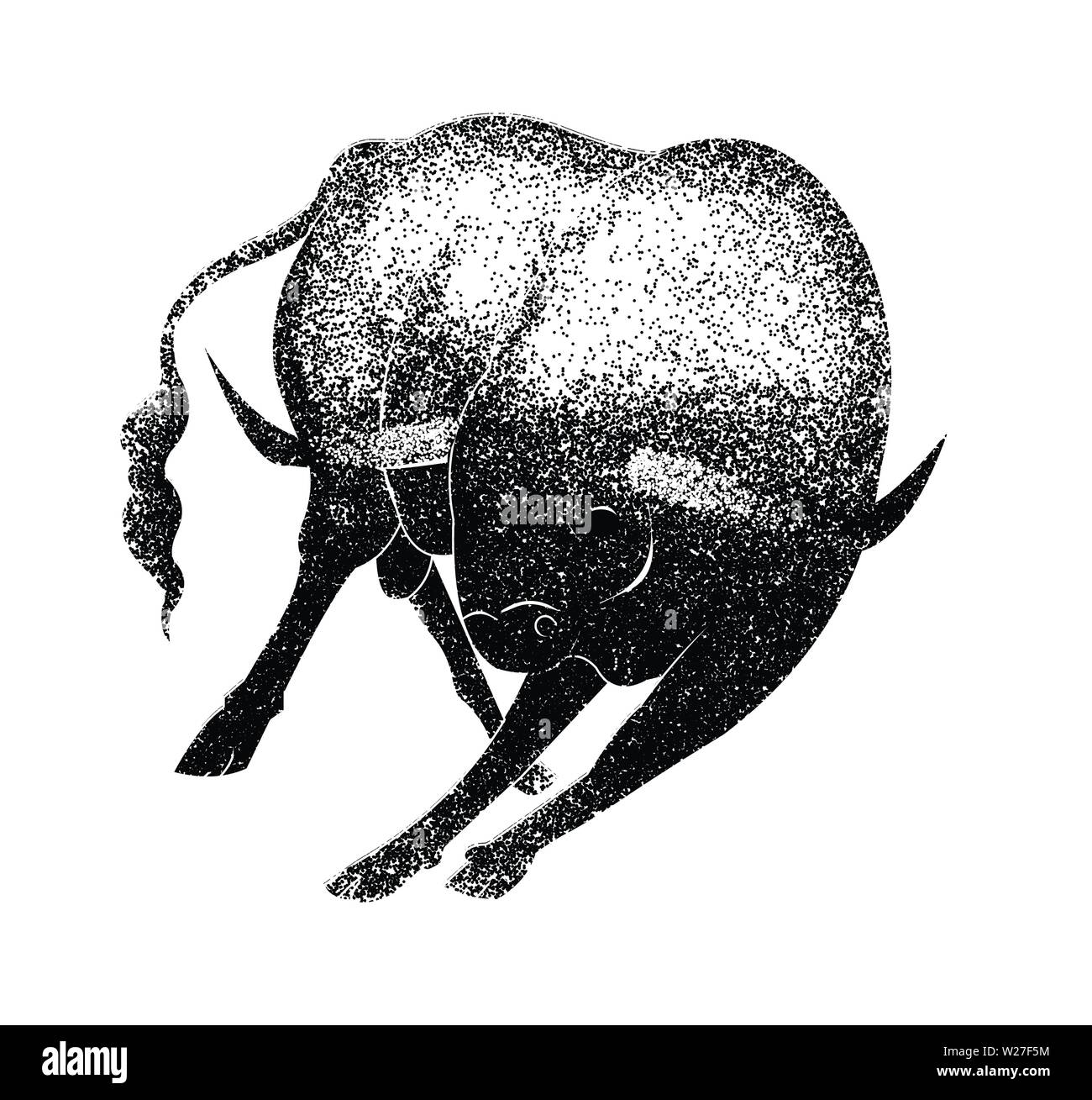 Bull vector silhouette vector Stock Vector Image & Art - Alamy