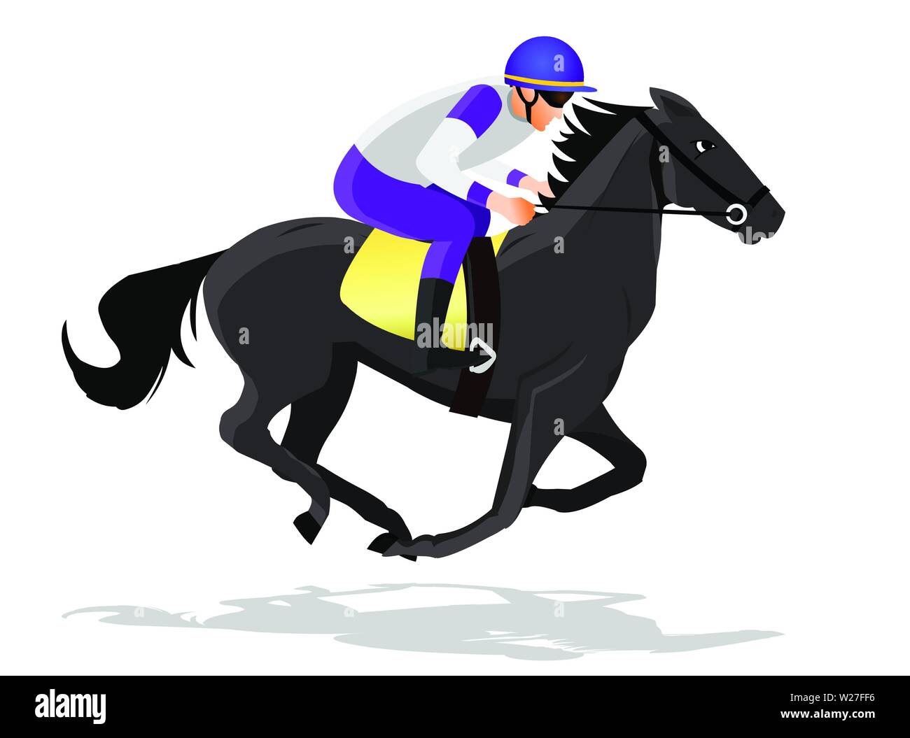Jockey the horse rider vector Stock Vector Image & Art - Alamy