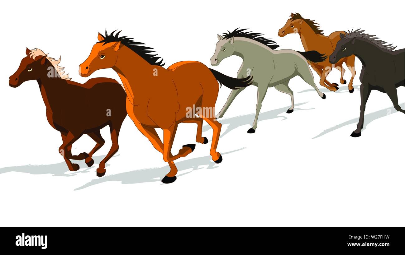 Horse Running Vector
