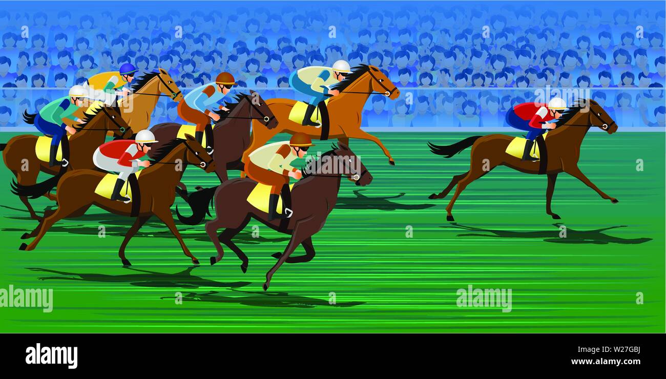 Horse race in race course vector Stock Vector Image & Art - Alamy Horse race in race course vector Stock Vector Image & Art - Alamy