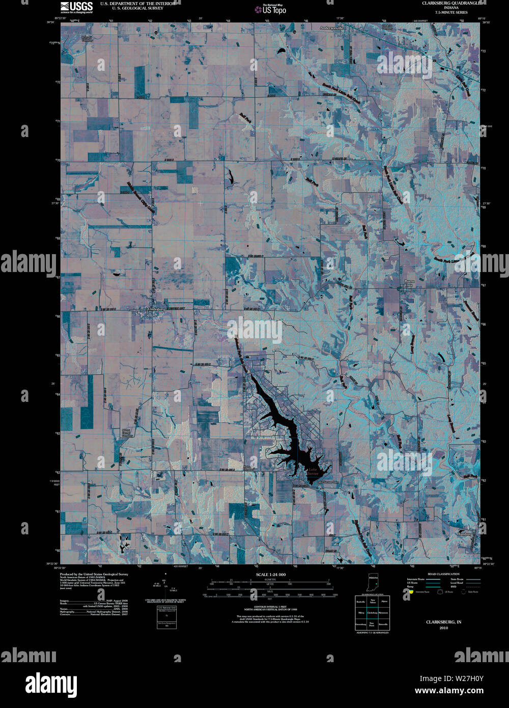 Map of clarksburg hi-res stock photography and images - Alamy