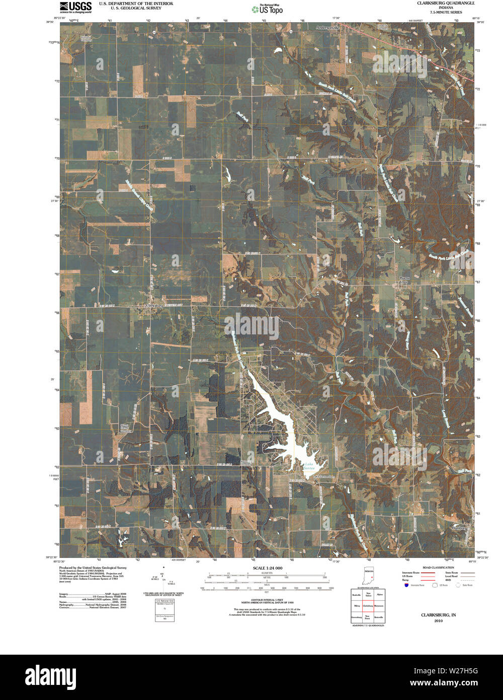 Map of clarksburg hi-res stock photography and images - Alamy